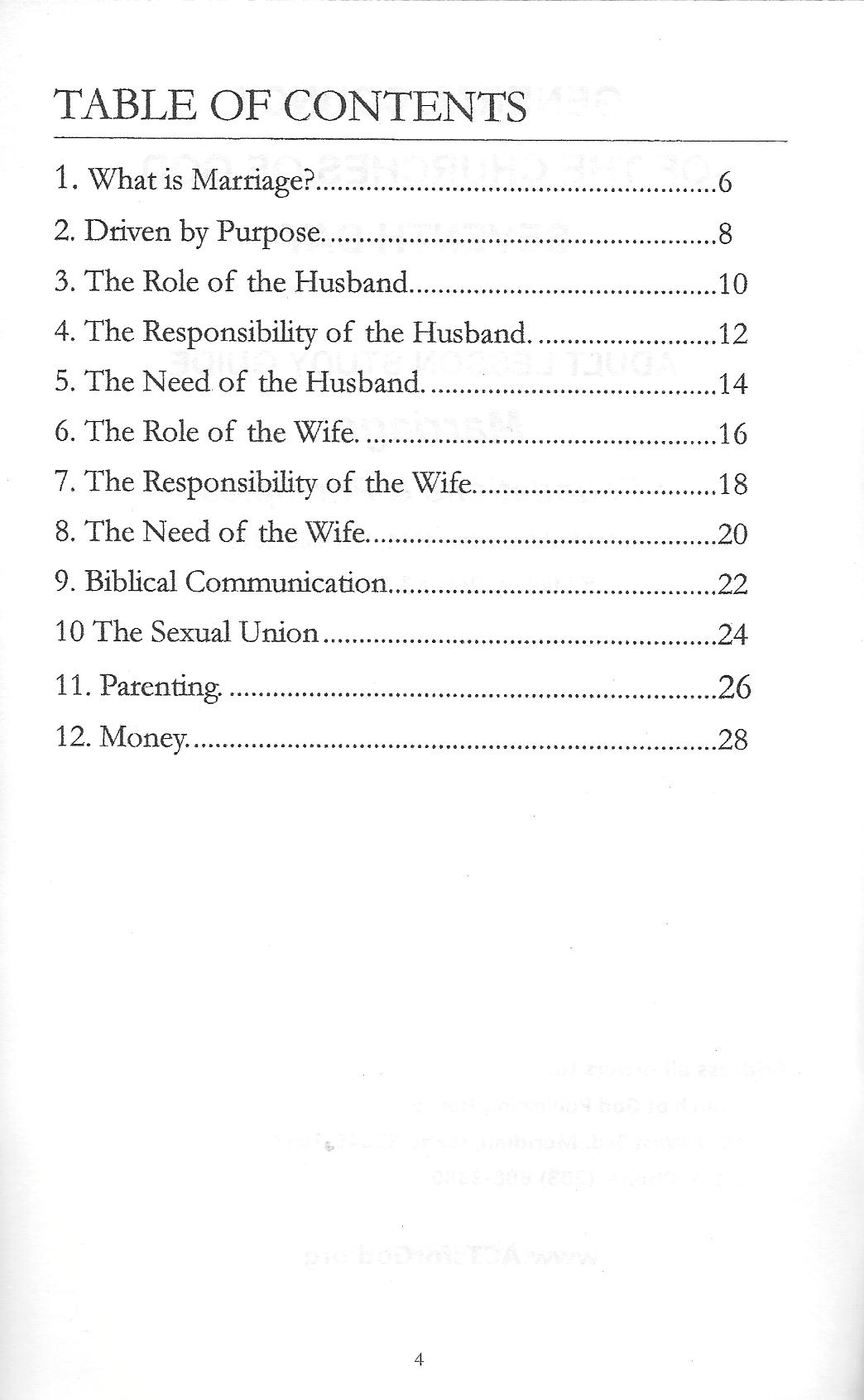 Quarterlies :: Printed Quarterlies :: Marriage Foundations and ...