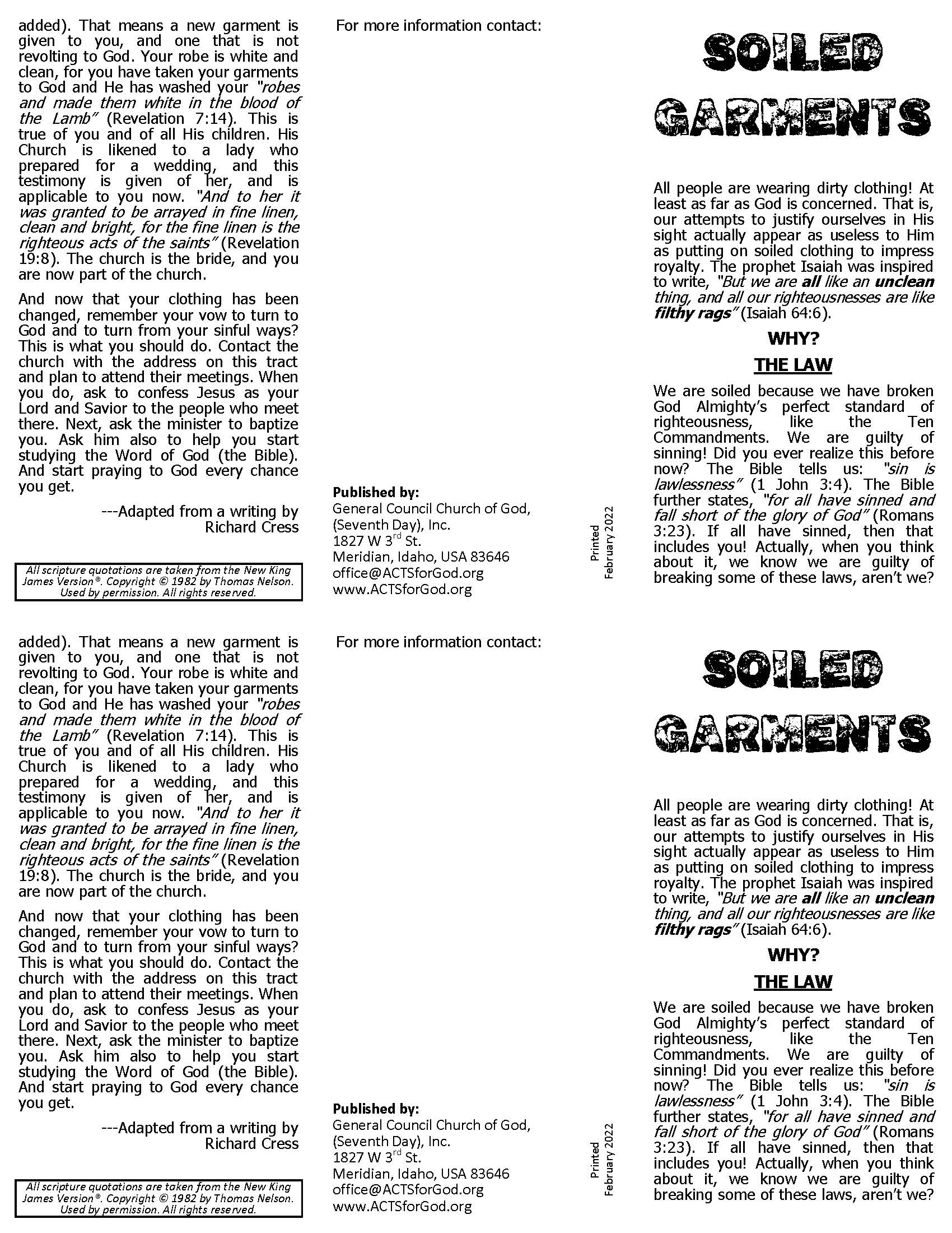 Tracts :: Downloadable Tracts :: Soiled Garments - Download ...