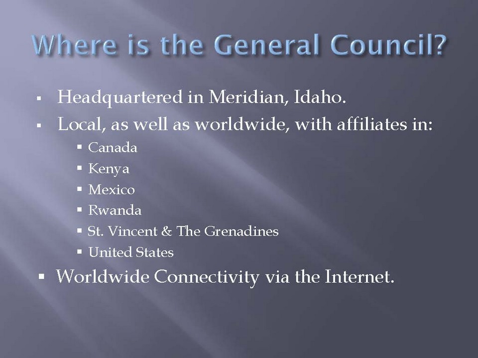 What is the General Council? – General Council Churches of God ...