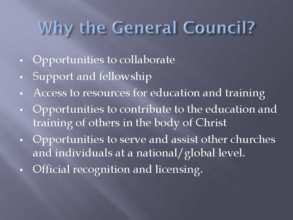 What is the General Council? – General Council Churches of God ...